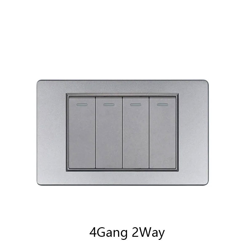 Yuki Universal Series LED Rocker Switch - 1-4 Gang, 2 Way, PC Panel ...