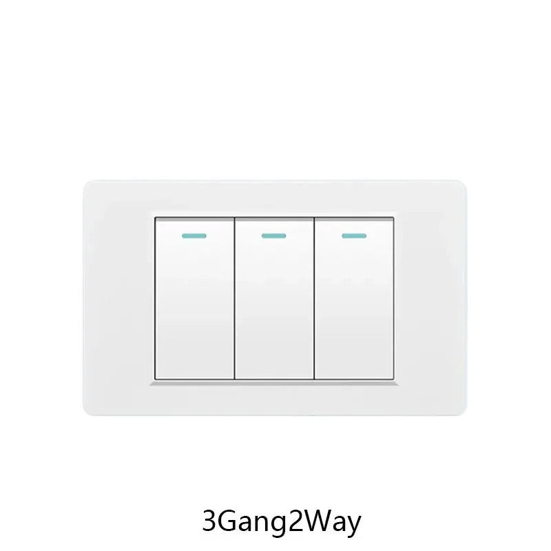 Yuki Universal Series LED Rocker Switch - 1-4 Gang, 2 Way, PC Panel ...