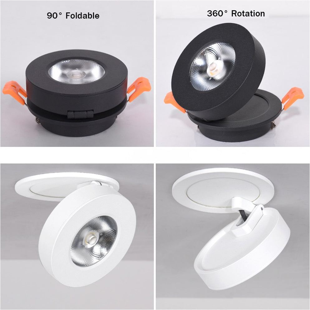 Slim Foldable LED Recessed Downlight — Level Decor