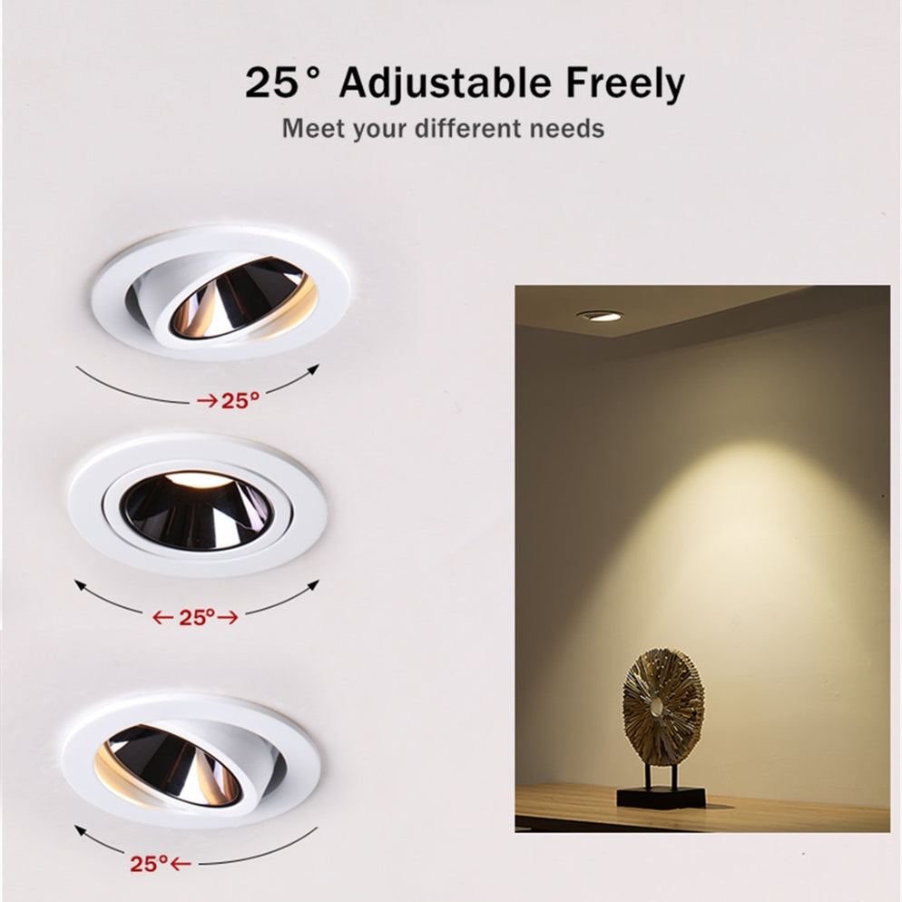 Modern Recessed Dimmable Adjustable Light — Level Decor