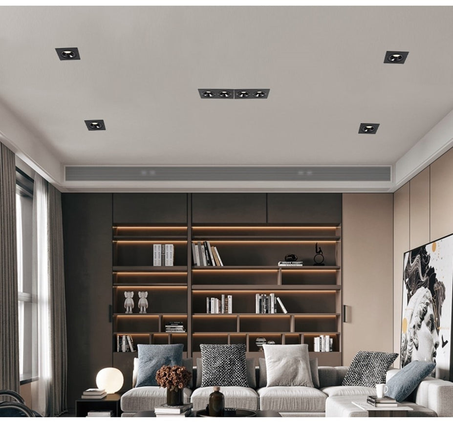 Single/Double Head LED Recessed Ceiling Spotlight — Level Decor