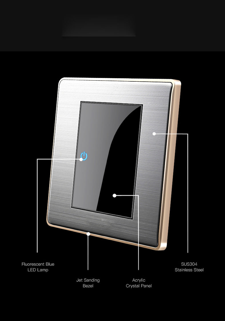 Seka LED Stainless Steel Wall Light Switch - 1-4 Gang, 1 & 2 Way ...